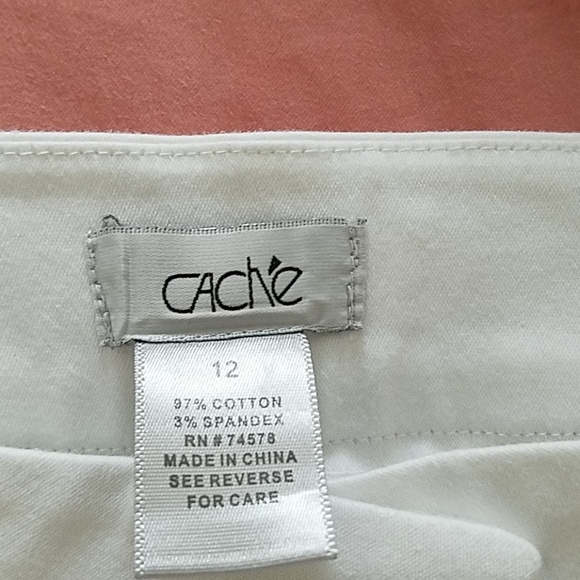 Cache | Pants & Jumpsuits | Cache Cropped White Pants | Poshmark